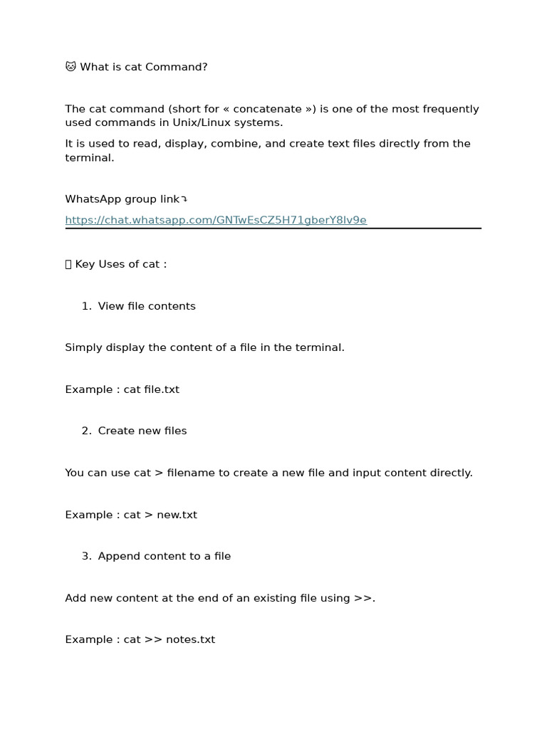 Cat Commande | PDF | Software | Computing