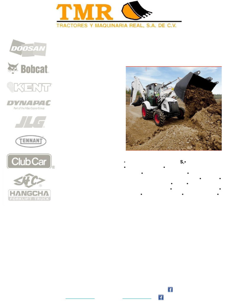 Retroexcavadora Bobcat B760-R Especificaciones | PDF | Caballo de ...