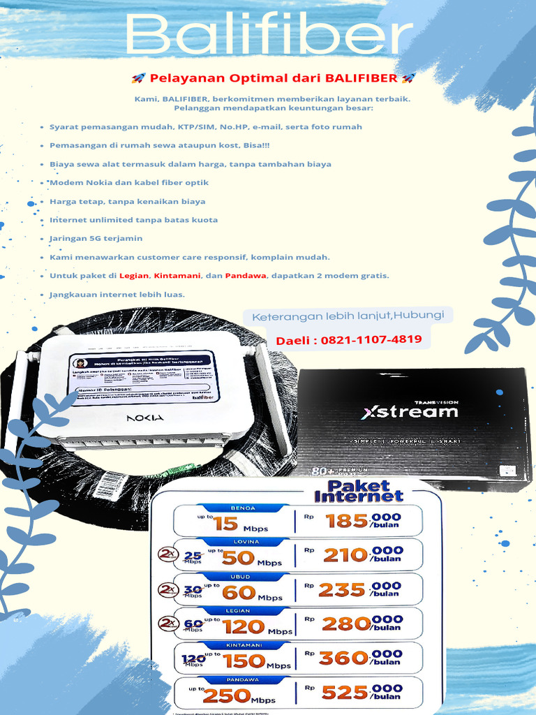 Layanan Internet Balifiber Terbaik | PDF