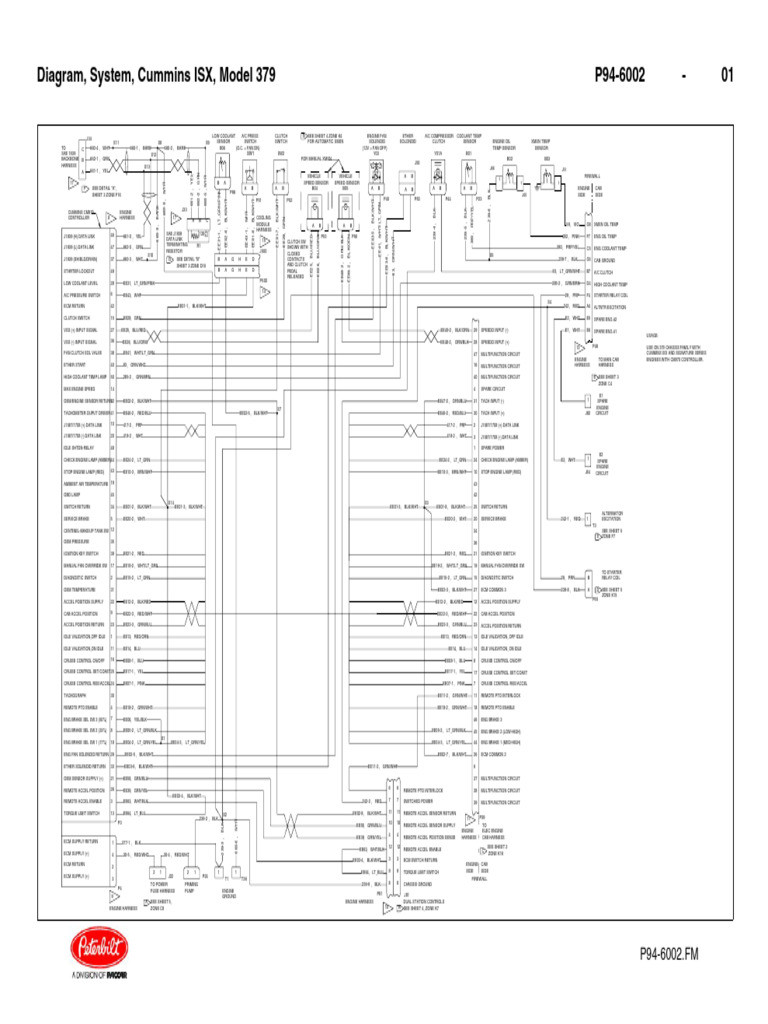 Peterbilt 379 Cummins ISX System - Wiring Diagrams | PDF | Vehicle ...