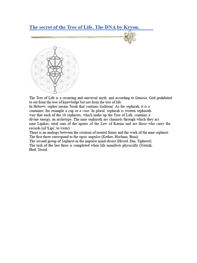 Secrets of the Tree of Life and DNA | PDF