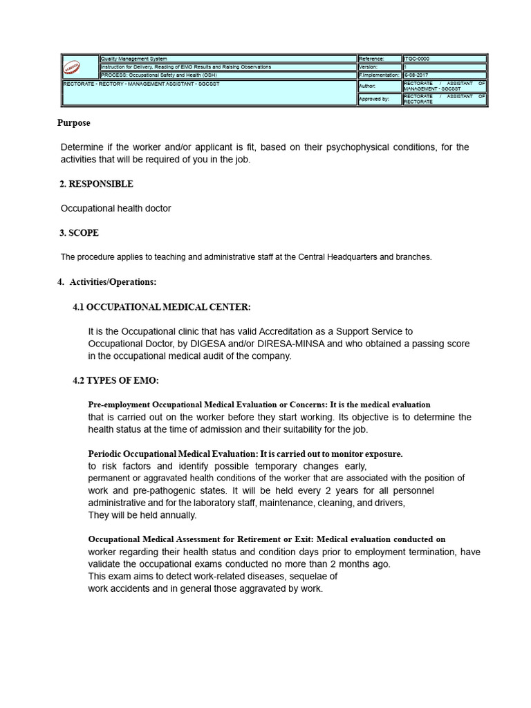 Reading of Emos and Raising of Observations | PDF | Occupational Safety ...