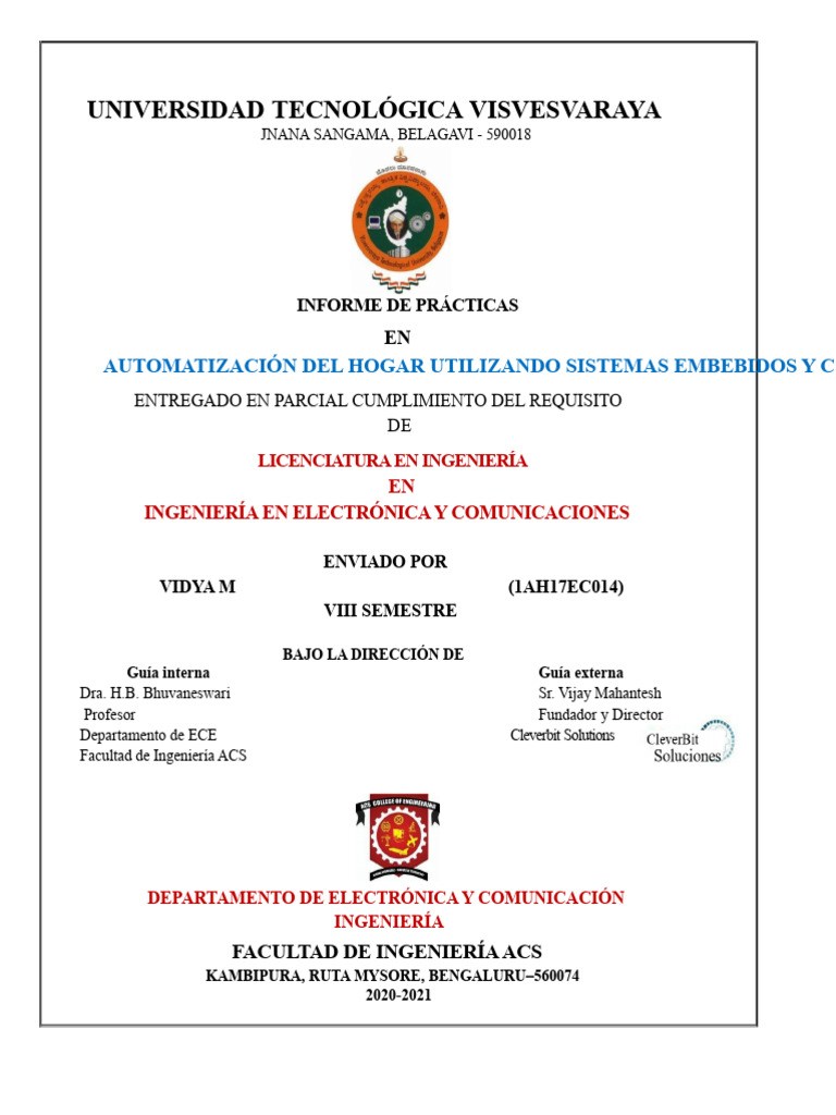 informe final de prácticas | PDF | Arduino | Sistema Integrado