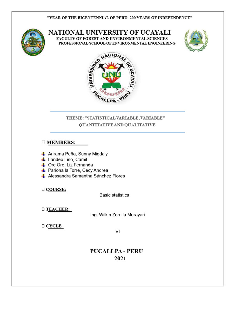 Final Statistics Report Pdf Statistics Variable Mathematics