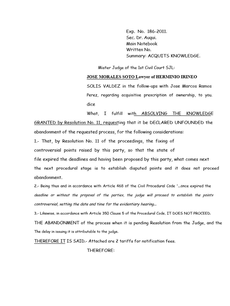 Acquit Knowledge Abandonment. | PDF
