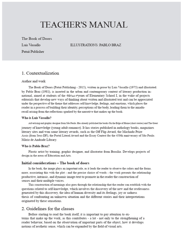 Professor Manual Book of The Doors | PDF | Narrative | Knowledge