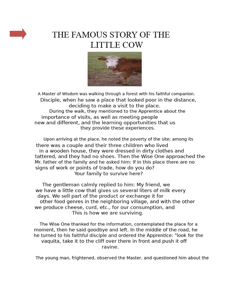 The Little Cow: A Story of Growth | PDF