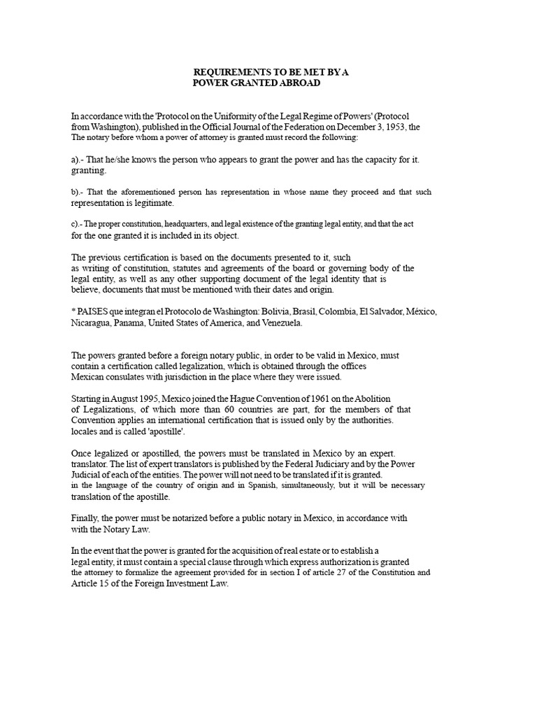 Satisfy The Power Granted in The Foreigner | PDF | Power Of Attorney ...