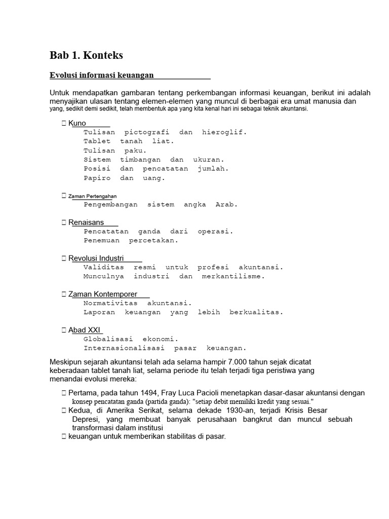 Ringkasan Bab 1 Dan 2 Buku Akuntansi Keuangan | PDF