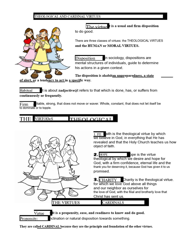 The Theological and Cardinal Virtues Class 3rd Grade | PDF | Virtue ...