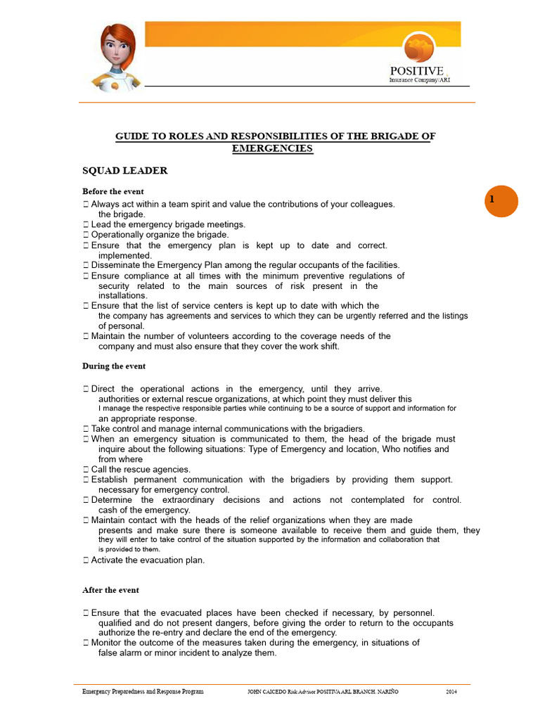 Roles and Responsibilities | PDF | Emergency Evacuation | Emergency