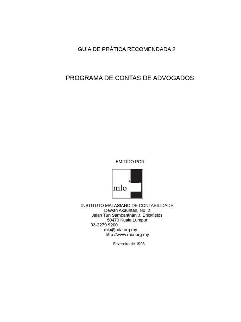 Programa de Contas de Advogados RPG2 | PDF | Contabilidade | Advogado