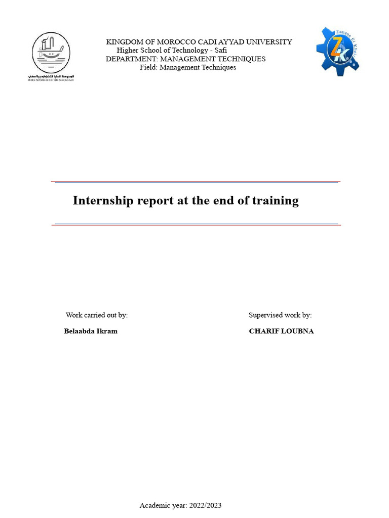 Internship Report: Management Techniques | PDF | Payroll | Value Added Tax