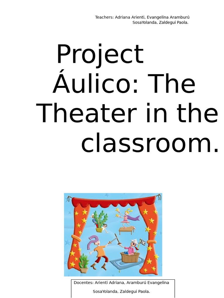 Theater Project | PDF | Teachers | Learning