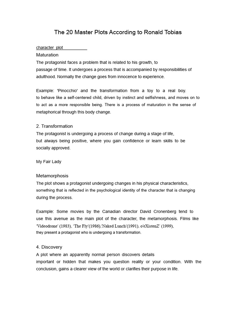 20 Master Plots - PDFPDF | PDF | Quest