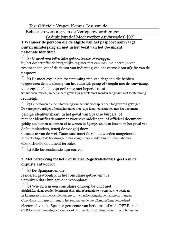 Test Van de Administratief Medewerker Deel 1 | PDF