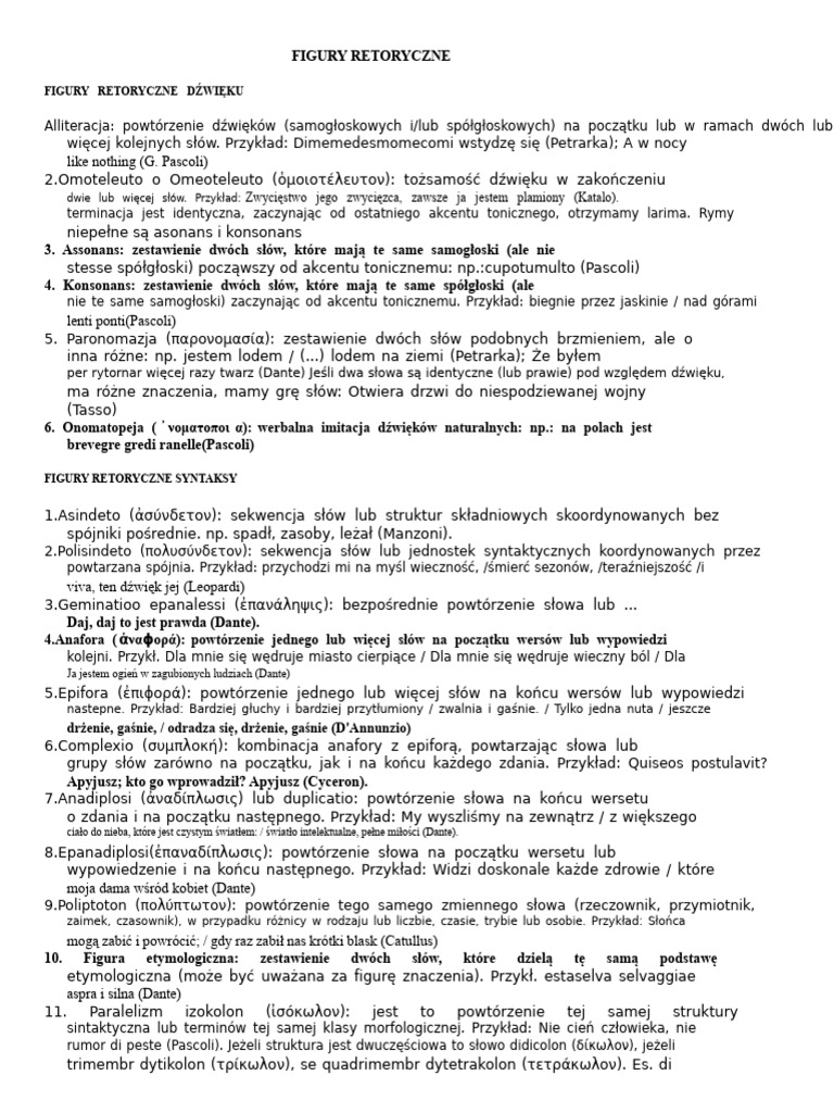 Figury Retoryczne | PDF