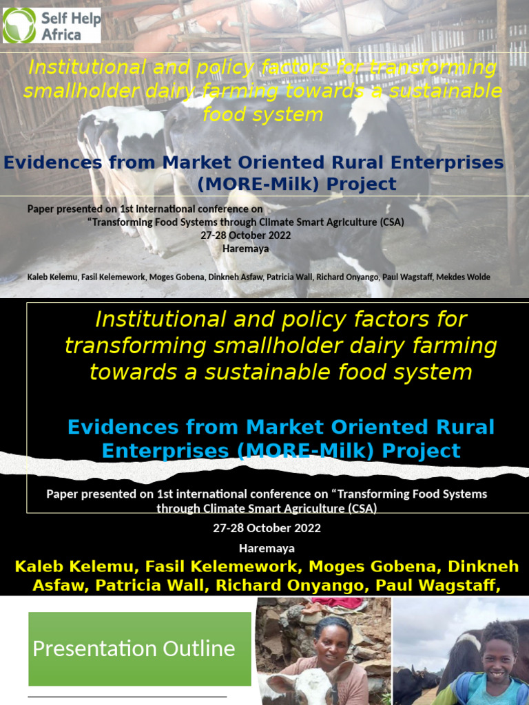 Institutional and Policy Factors For Transforming Smallholder Dairy ...