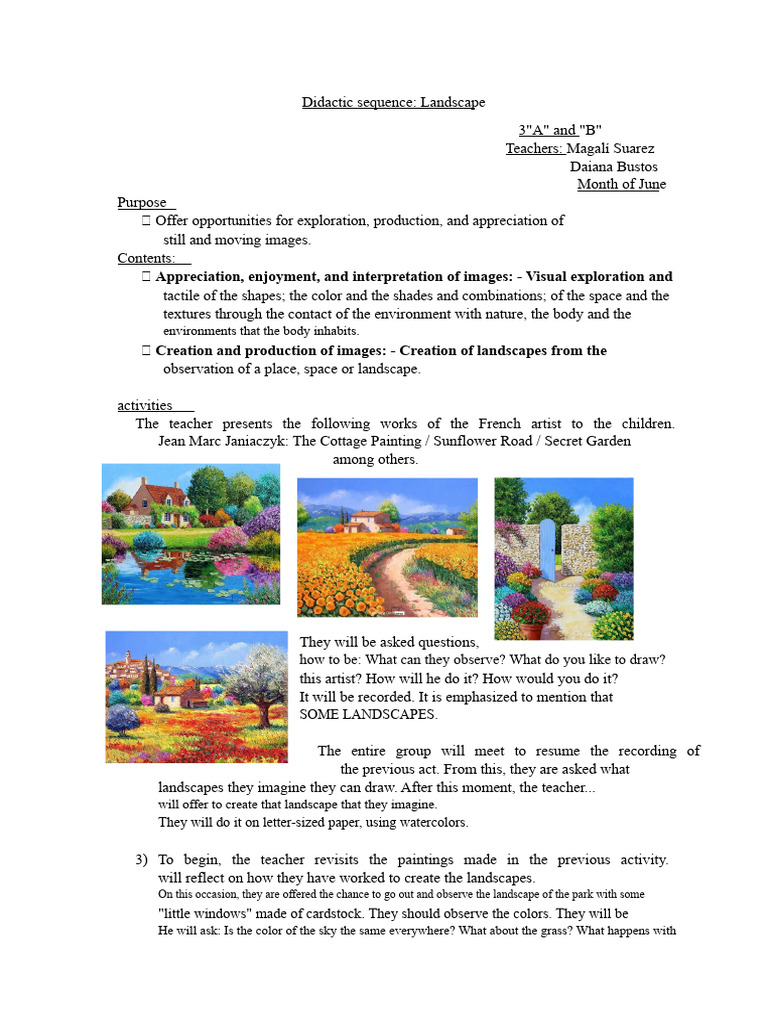Visual Arts Sequence Landscape | PDF | Landscape | Plastic Arts