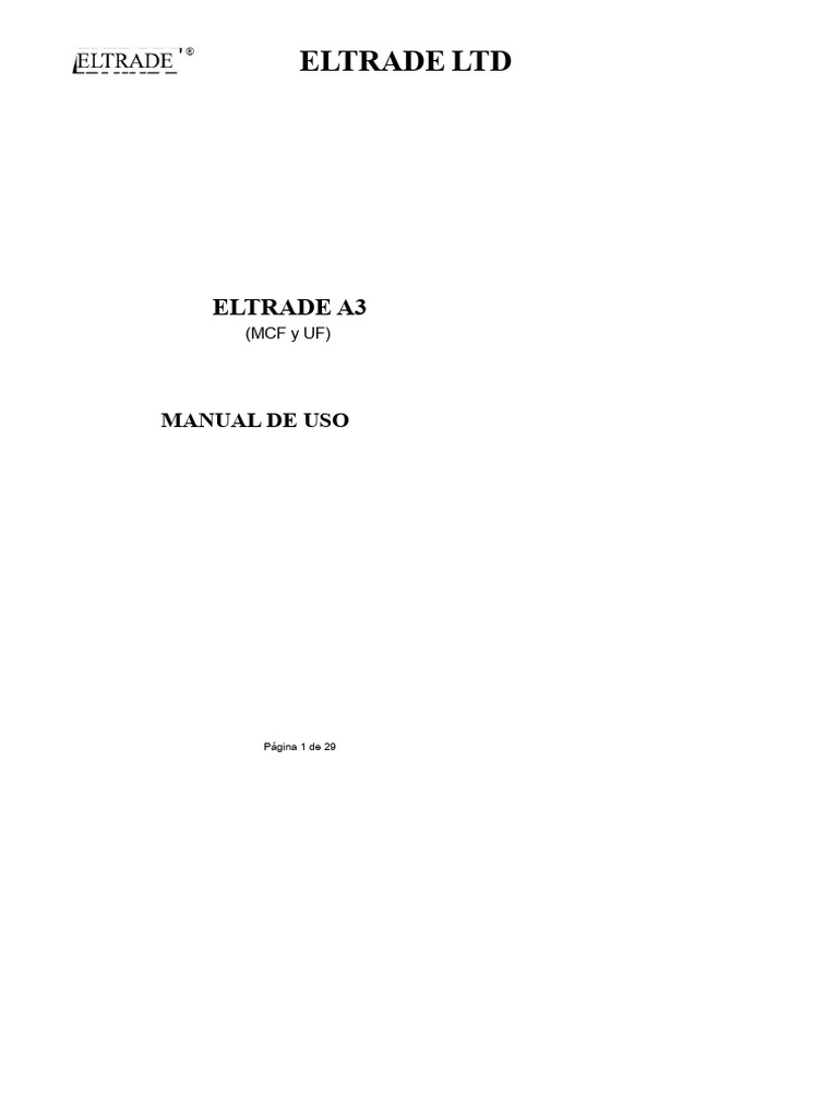 Manual de Uso del Eltrade A3 | PDF | Factura | Servidor (Computación)