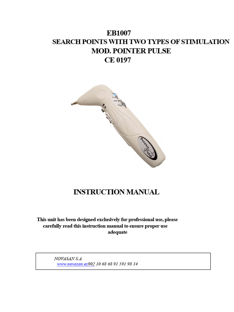 Instruction Manual for EB1007 TENS Device | PDF | Laser ...