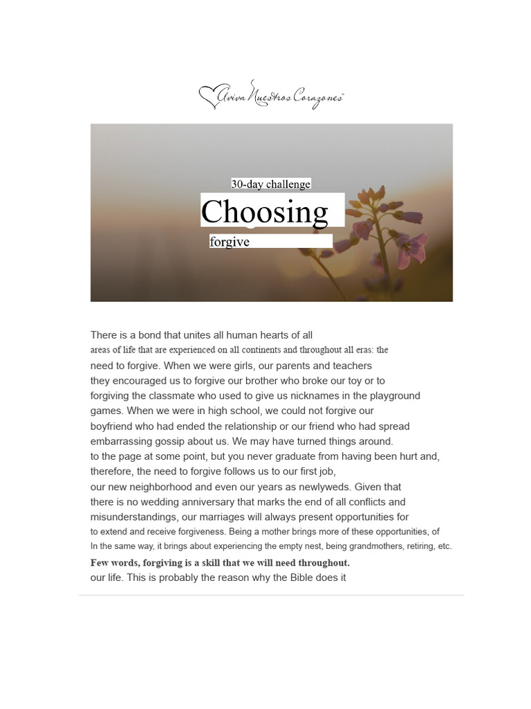 30 Days To Forgive | PDF | Forgiveness | Jesus