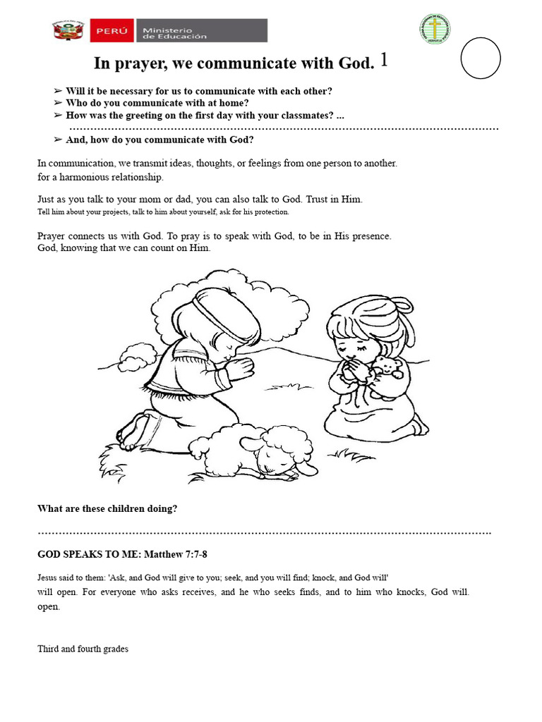 T 2 in The Sentence We Communicate 3° and 4° | PDF | Religious Belief ...