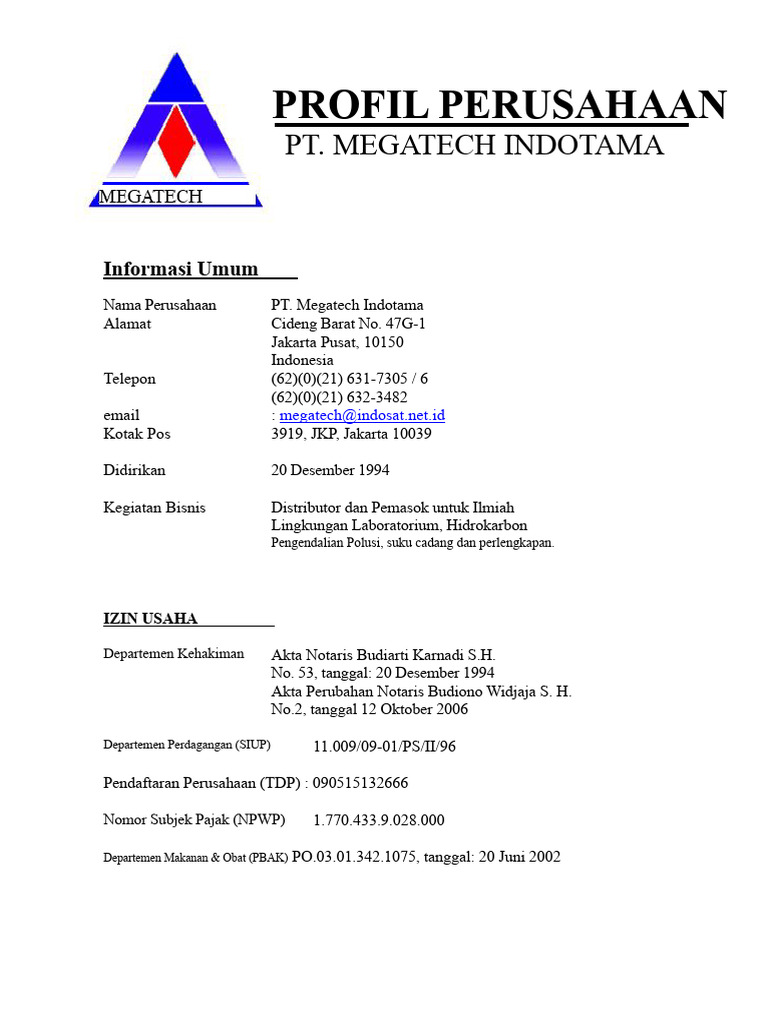 Profil Perusahaan | PDF