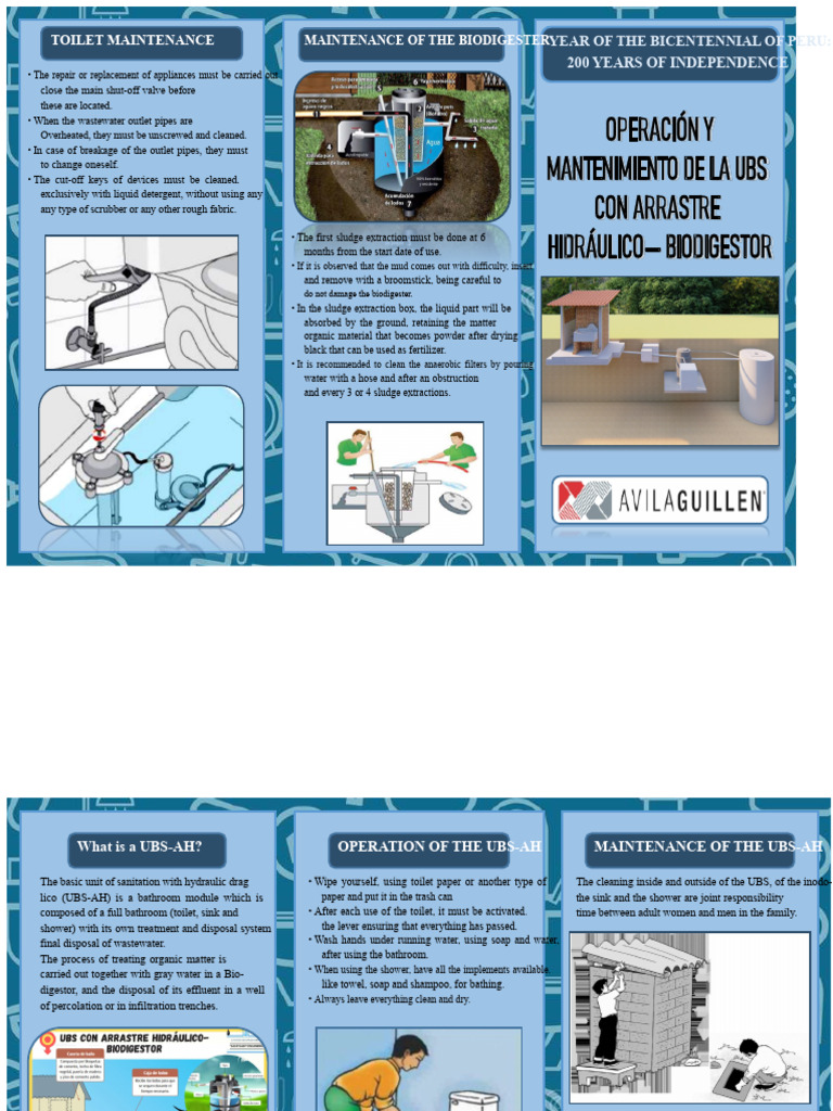 Triptico - Oym Ubs With Hydraulic Traction - Avila Guillen | PDF | Bathroom | Sanitation