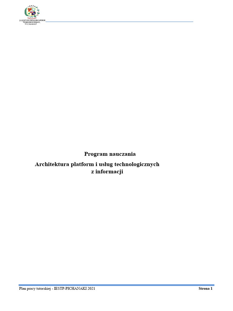 Plan Tutorial-2021 | PDF