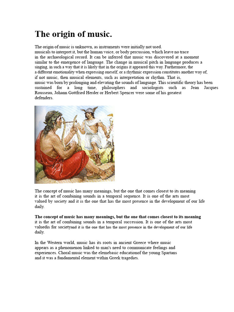 The Origin of Music | PDF | Musical Notation | Rhythm