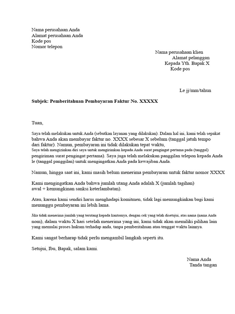 Contoh Surat Peringatan | PDF