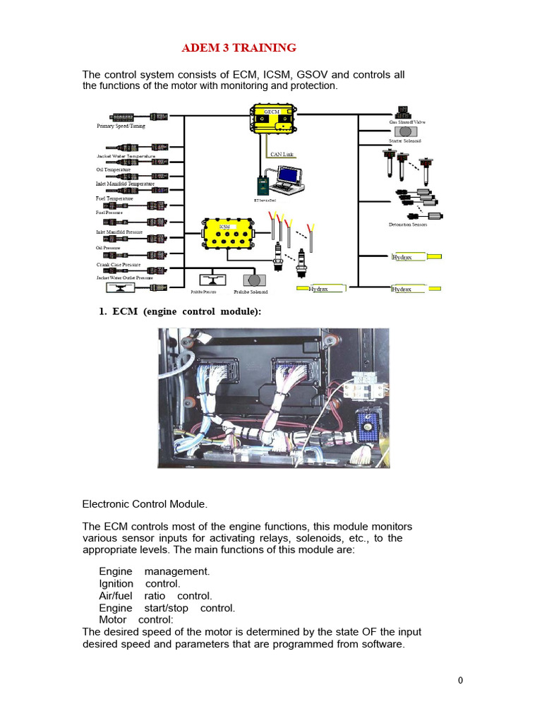ADEM 3 Engine Control System Overview | PDF | Engines | Machines
