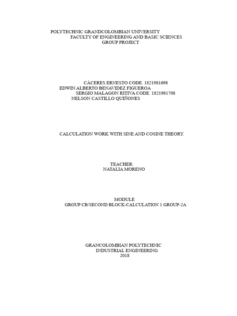 Collaborative Work Calculus 1 Week 5 | PDF | Trigonometric Functions ...