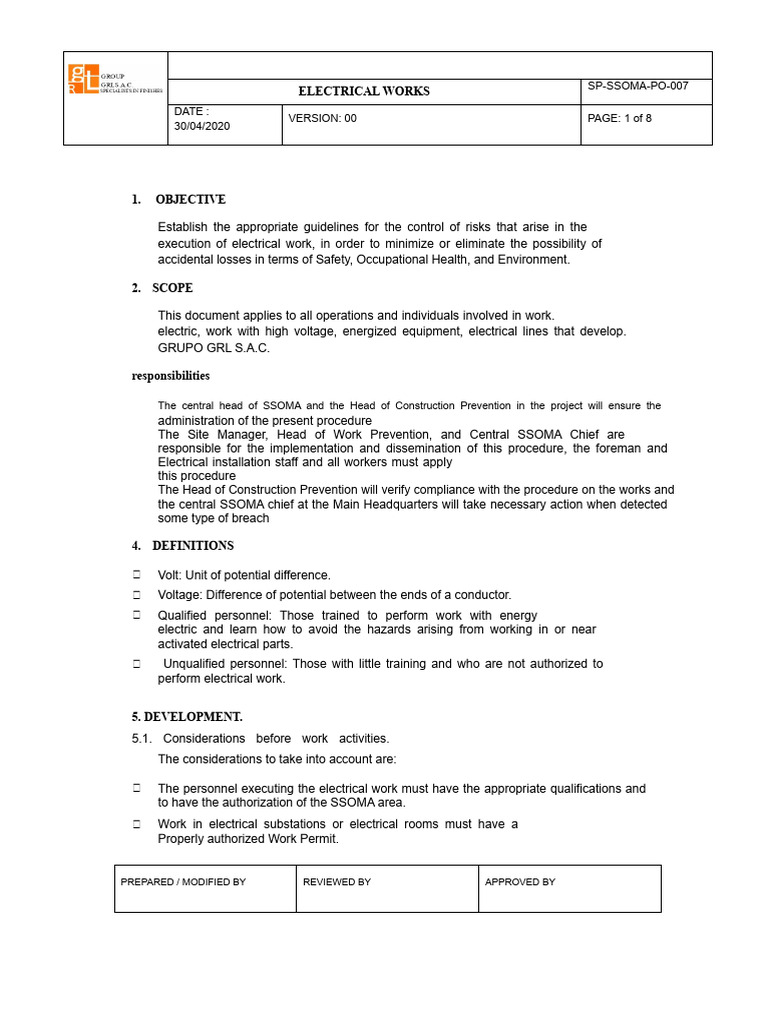 SP-SSOMA-PO - 007 Electrical Works | PDF | Insulator (Electricity ...