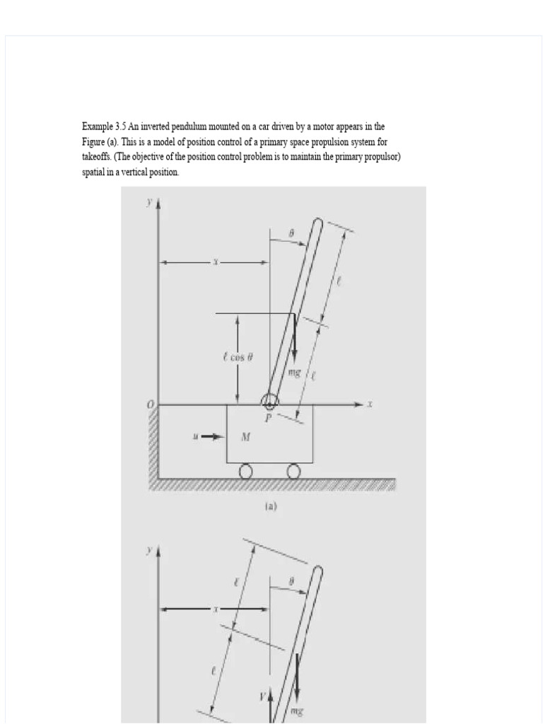 PDF Example 3 Inverted Pendulum DD | PDF | Center Of Mass | Pendulum