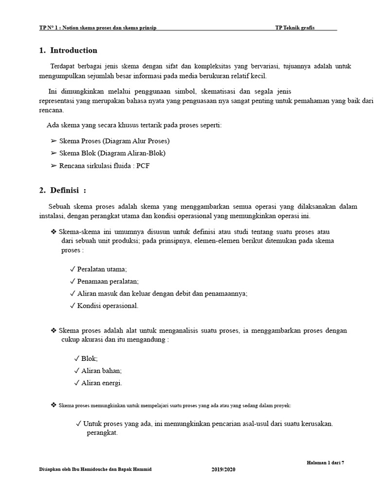 TP N° 1 Konsep skema proses dan skema prinsip | PDF
