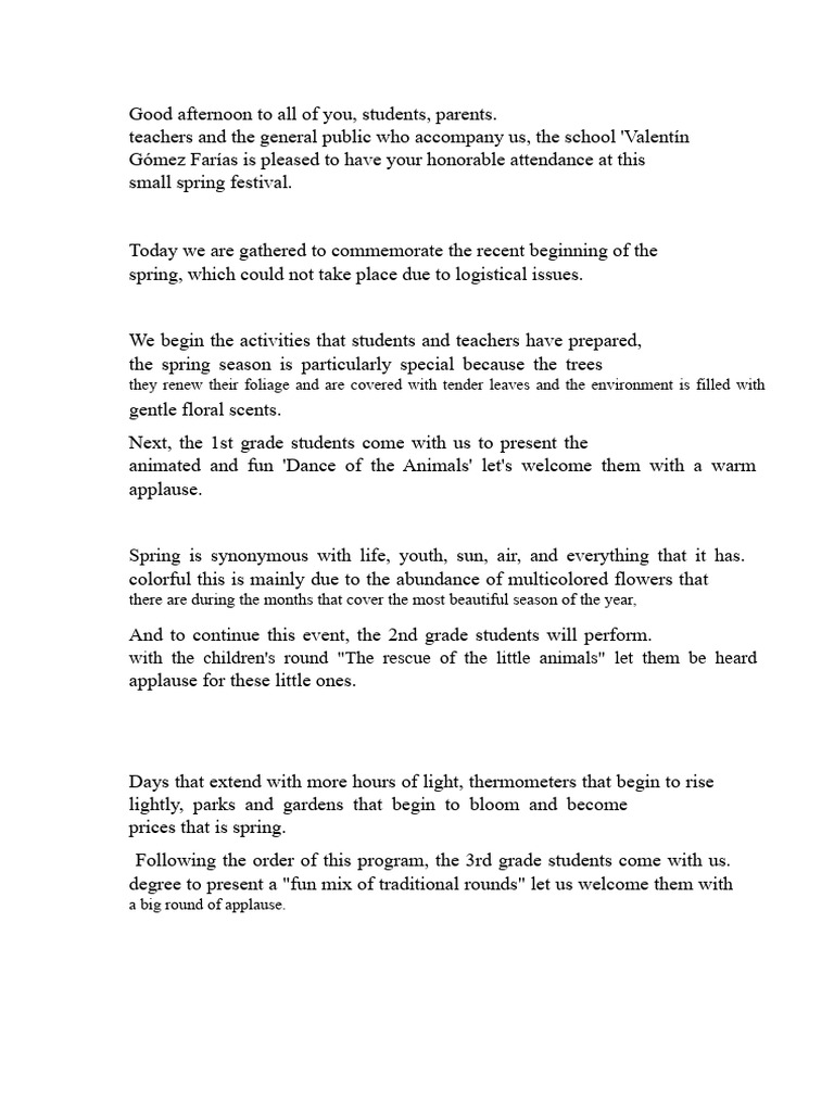 March Assembly Program | PDF