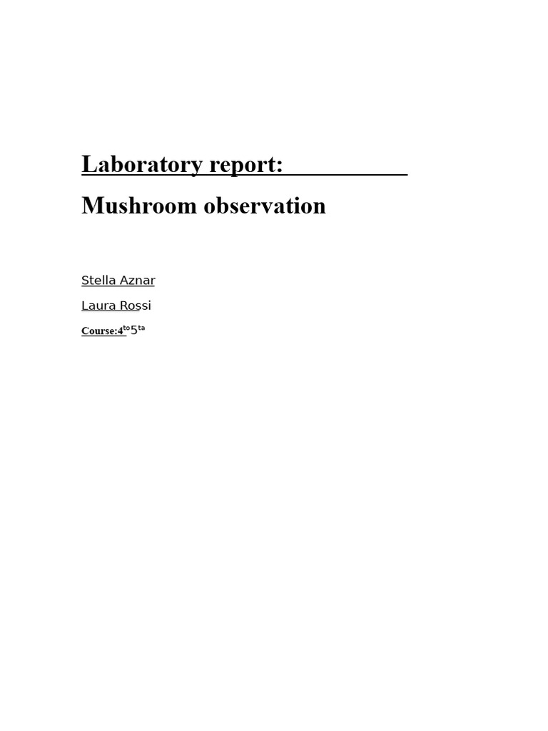 Fungi Observation Laboratory Report | PDF | Fungus | Mycology