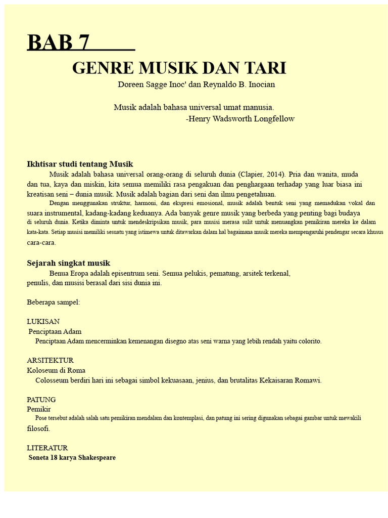 Genre Musik dan Tujuannya | PDF