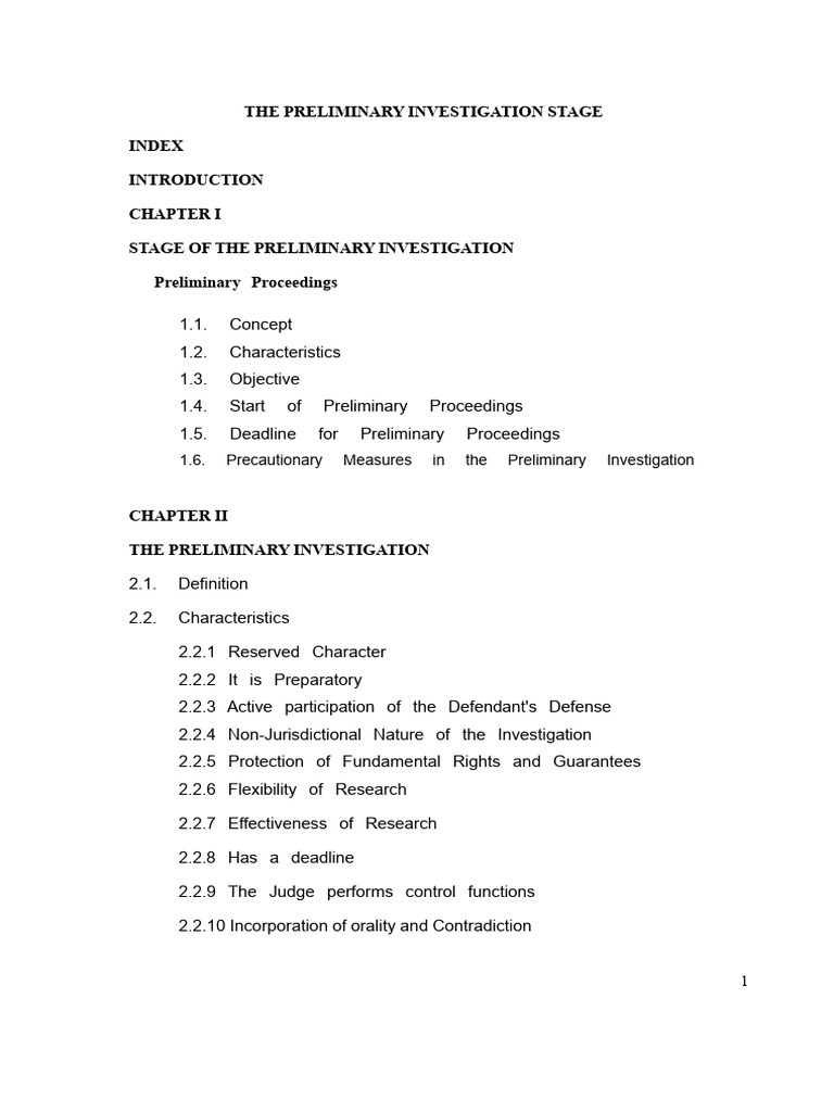 The Stage of Preliminary Investigation | PDF | Prosecutor | Crimes