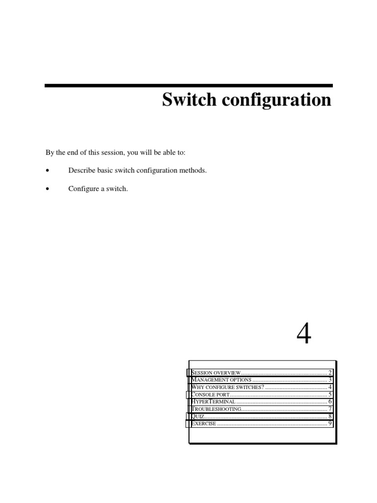 Configuring Switches Network Switch Port Computer Networking