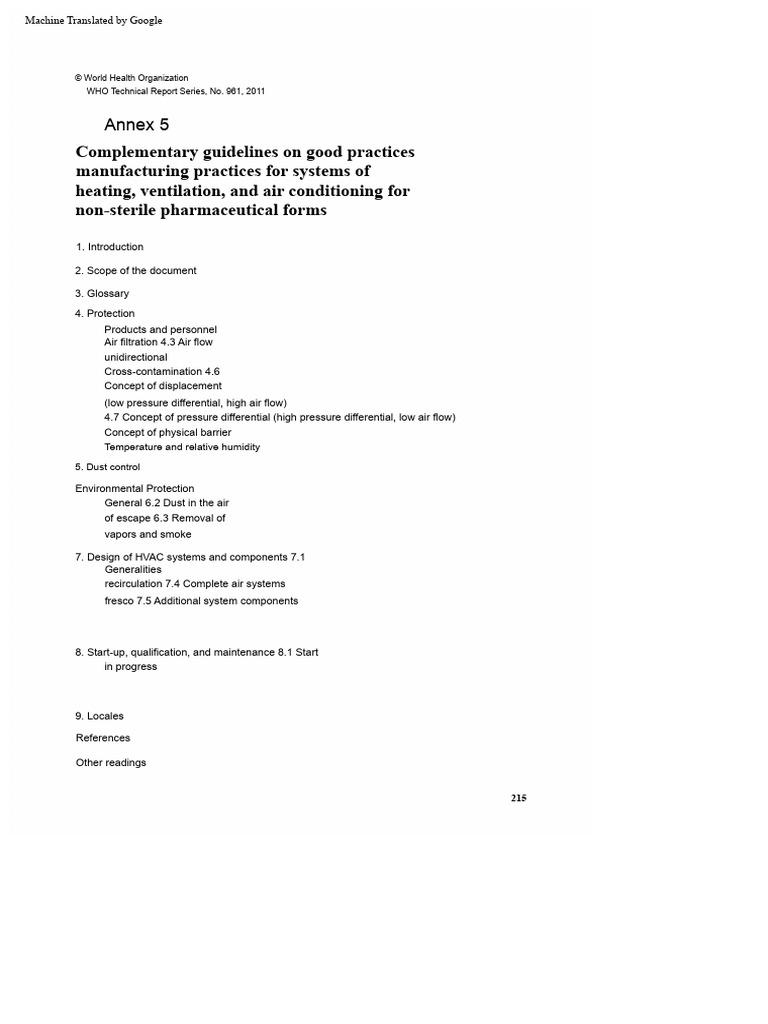 Supplementary GMP Heating, Ventilation, Air Conditioning Systems Non ...