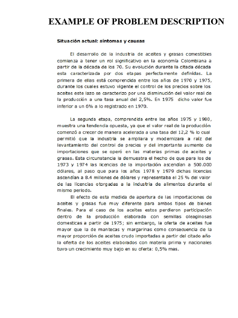 Problem Description and Justification Examples | PDF