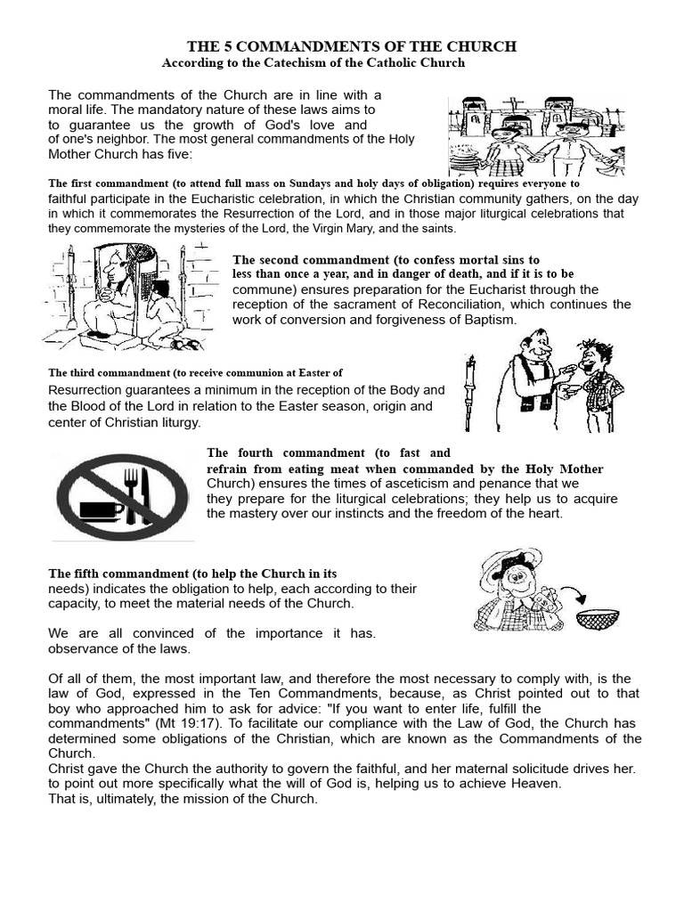 Five Commandments of the Church | PDF | Catholic Church | Eucharist