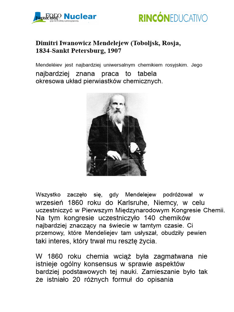 Dimitri Iwanowicz Mendelejew | PDF