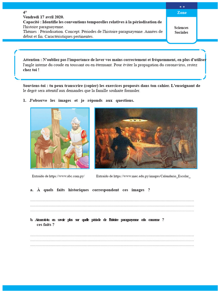 Sciences-Sociales-4e-Année-Jour22 | PDF | Paraguay