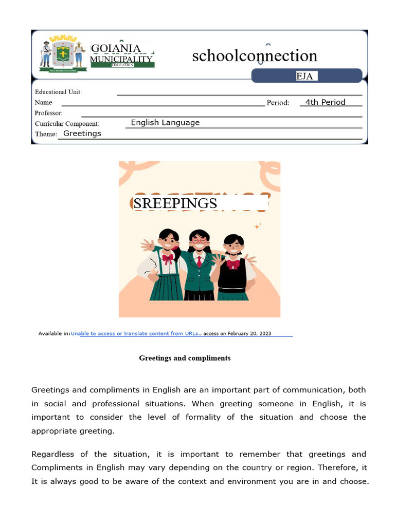 Essential English Greetings Guide | PDF | Communication | Human ...