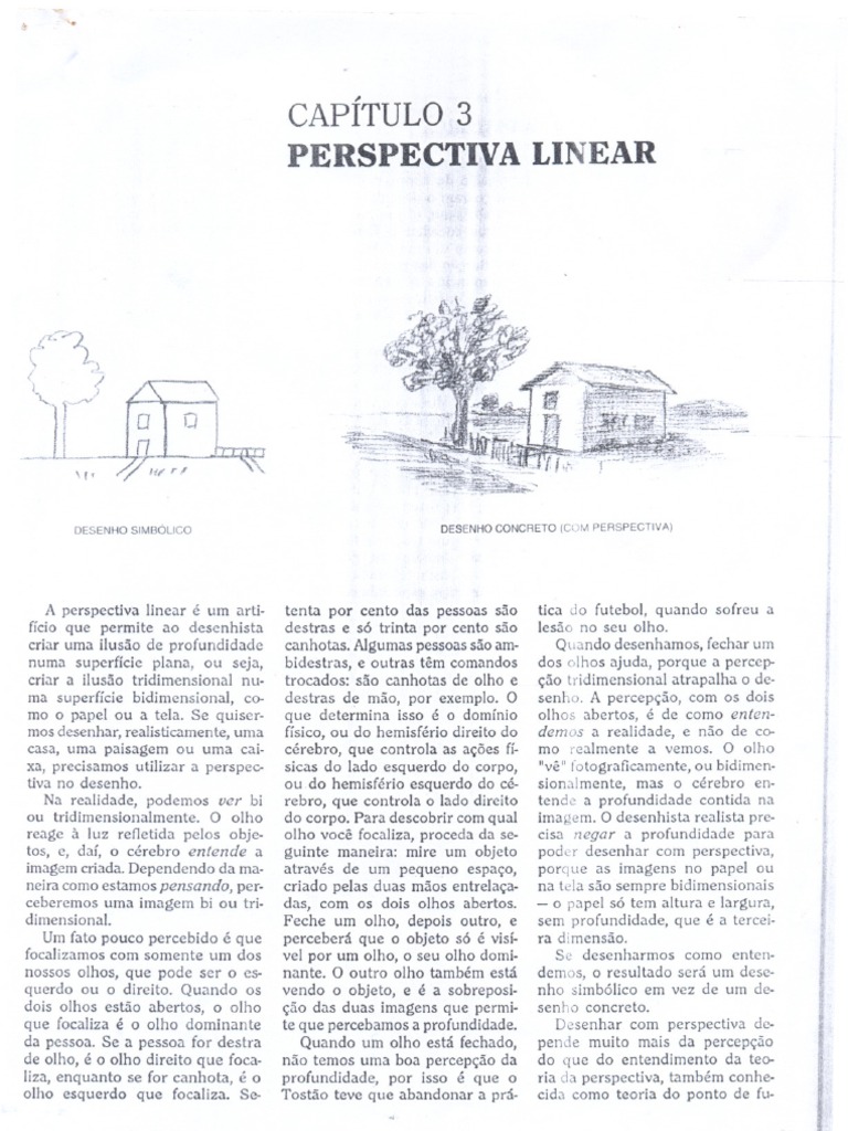 Perspectiva linear na arte e desenho | PDF | Perspectiva (gráficos) | Olho