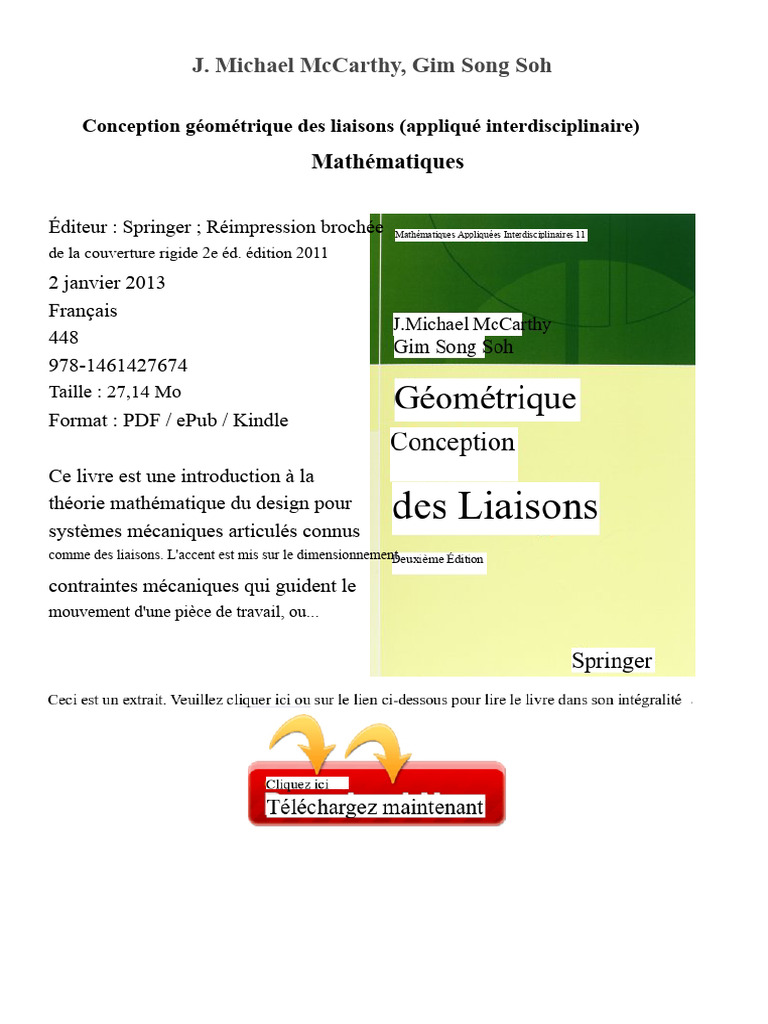 Conception géométrique des liaisons j Michael 27006480 (1) | PDF ...